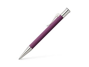 faber-castell graf 145219 retractable guilloche ballpoint pen, violet blue