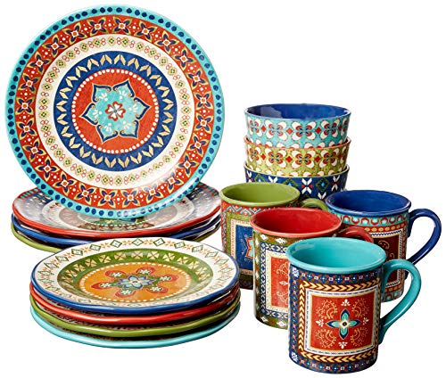 Certified International Monterrey 16 pc. Dinnerware Set, Service for 4, Multicolored