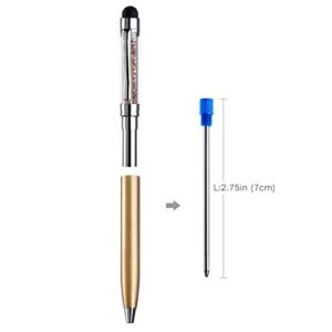 Blue Ink Refills (10 Pcs), Replaceable Pen Refills, 2.75 inch (70 mm) Ballpoint Pens Refills, 1.0mm Medium Tips - Blue