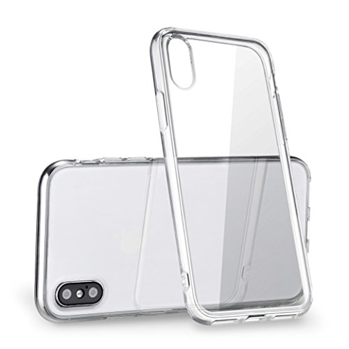 technext020 for iPhone Xs Clear Case, Shockproof Ultra Slim Fit Silicone iPhone 10 Transparent Cover TPU Soft Gel Rubber Cover Shock Resistance Protective Back Bumper for iPhone X Clear