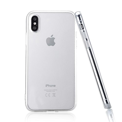 technext020 for iPhone Xs Clear Case, Shockproof Ultra Slim Fit Silicone iPhone 10 Transparent Cover TPU Soft Gel Rubber Cover Shock Resistance Protective Back Bumper for iPhone X Clear