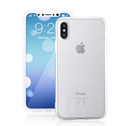 technext020 for iPhone Xs Clear Case, Shockproof Ultra Slim Fit Silicone iPhone 10 Transparent Cover TPU Soft Gel Rubber Cover Shock Resistance Protective Back Bumper for iPhone X Clear