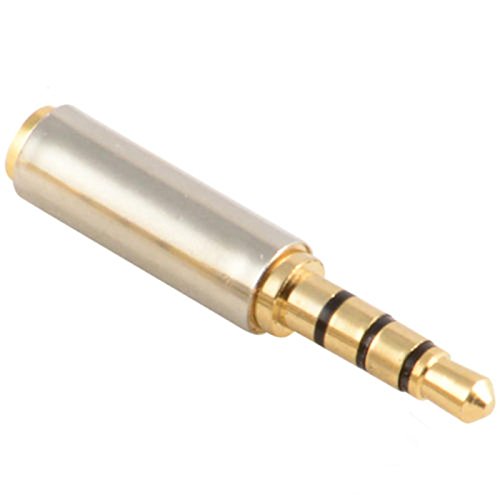 Gold 3.5mm Male to 2.5mm Female Stereo Audio Headphone Jack Adapter Converter