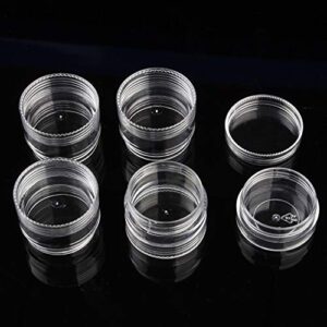 TDOTM 5 Layer Cylinder Stackable Transparent Round PS Plastic Storage Container Box Super Clear Accessories Organizer Box for Beads Crafts Other Small Items (10 Column Combination Sale)…