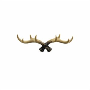 langugu vintage deer antlers wall hooks for hanging hat scarf bag key clothes bathroom kitchen towel holder christmas reindeer deer horns resin hanger rack wall decoration (beige)