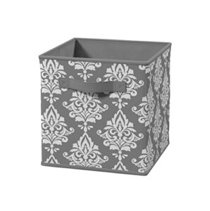 closetmaid 3254 cubeicals fabric drawer, gray damask