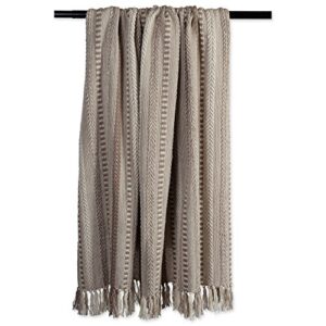 DII Braided Striped Throw, 50x60, Stone