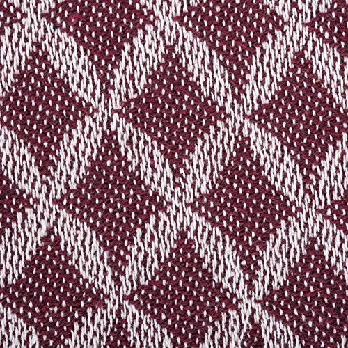 DII Modern Moroccan Lattice Woven Throw, 50 x 60, BlackBerry