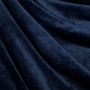 PAVILIA Plush Sherpa Fleece Throw Blanket Navy | Soft, Warm, Fuzzy Dark Blue Throw for Couch Sofa | Solid Reversible Cozy Microfiber Fluffy Blanket, 50x60