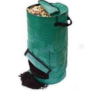 Ez4garden Reuseable Heavy Duty Garden Leaf Waste Bag Yard Compost Bin Composting Fruit Kitchen Waste Fermentation Cali Secrets Growers 150L,Dark Green