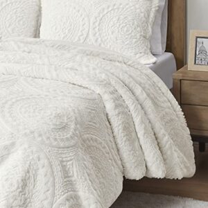 Madison Park Ultra Soft Luxury Premium Plush Comforter Mini Modern All Season Down Alternative Bedding Set with Matching Sham, King, Ivory