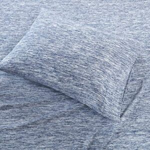 urban habitat space dyed knit sheet set, blue, full