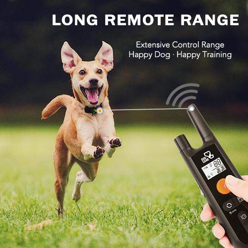 Rechargeable Dog Training Collar with Beep, Vibration and Shock Training Modes, Rainproof, Long Remote Range, Adjustable Shock Levels Shock Collars for Dogs with Remote