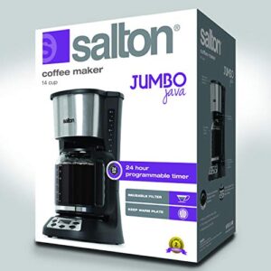 Salton 14 Cup Coffee Maker, Black