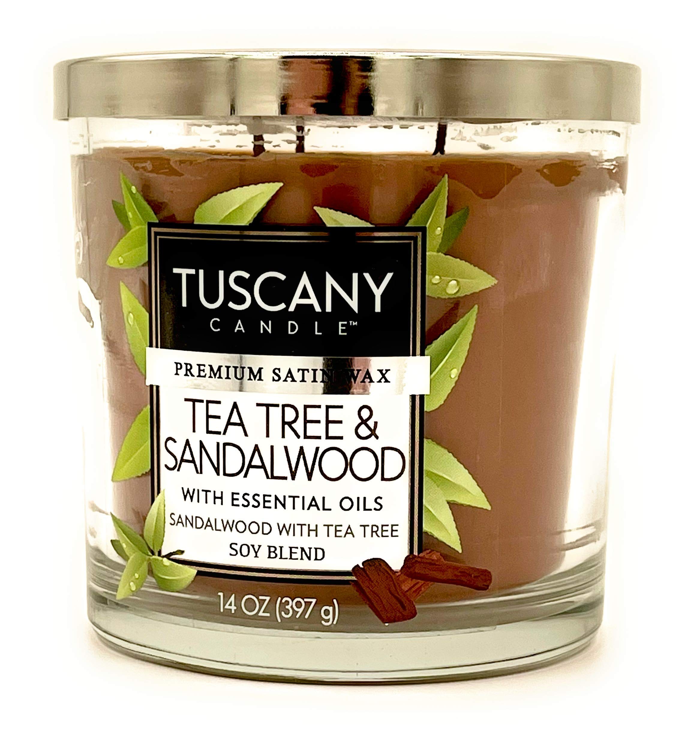 Tuscany Sandalwood Candle, 14 Ounce