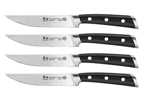 Cangshan TS Series 1020724 Swedish 14C28N Steel Forged 4-Piece Steak Knife Set