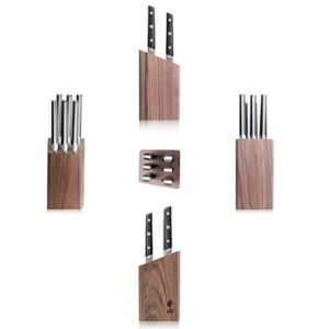 Cangshan TC Series 1022247 Swedish 14C28N Steel Forged 6-Piece Steak Knife Block Set, Walnut