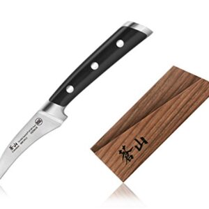 Cangshan TS Series 1020625 Swedish 14C28N Steel Forged 2.75-Inch Peeling Knife and Wood Sheath Set