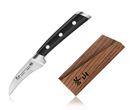 Cangshan TS Series 1020625 Swedish 14C28N Steel Forged 2.75-Inch Peeling Knife and Wood Sheath Set