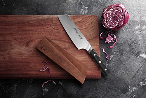 Cangshan TC Series 1021080 Swedish 14C28N Steel Forged 7-Inch Nakiri Knife and Wood Sheath Set