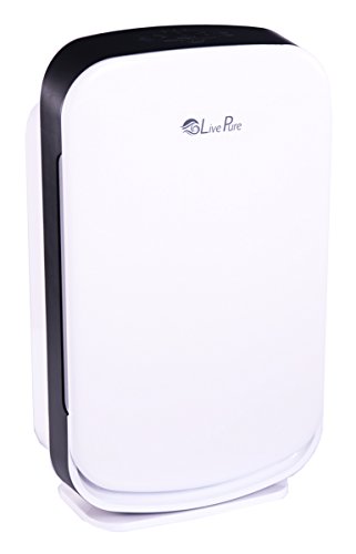 LivePure Aspen Series Medium Console Air Purifier for Home, True HEPA Filter Captures Allergens, Smoke, Pollen, Mold, Dust Mites, Pearl White