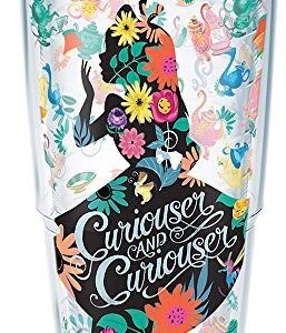 Tervis Disney - Alice In Wonderland - Curiouser Made in USA Double Walled Insulated Tumbler Cup Keeps Drinks Cold & Hot, 24oz, Classic