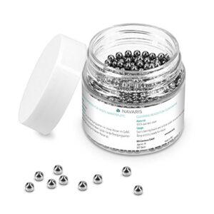 navaris 1000 pcs decanter cleaning beads - stainless steel reusable cleaning balls for wine bottles, glass decanters, carafes, narrow spouted vases