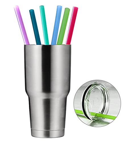 Half Gallon Straw-12 Inch Extra Long Reusable Silicone Straws for 32 oz Tall Tumbler, 40 oz Hydro Flask,64 oz Gallon Water Bottle, Hydro Water Jug YETI RTIC-Flexible Large Big-8 Pack