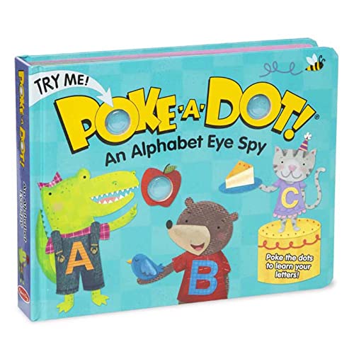 Melissa & Doug Children's Book - Poke-a-Dot: An Alphabet Eye Spy (Board Book with Buttons to Pop) - Alphabet Pop It Book, Push Pop Book For Toddlers And Kids Ages 3+