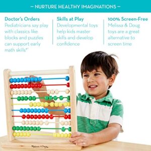 Melissa & Doug Abacus - Classic Wooden Educational Counting Toy With 100 Beads