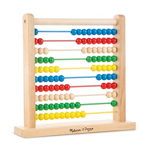 Melissa & Doug Abacus - Classic Wooden Educational Counting Toy With 100 Beads