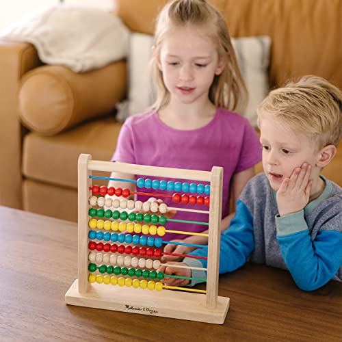 Melissa & Doug Abacus - Classic Wooden Educational Counting Toy With 100 Beads