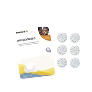 Medela Spare Membranes, Breast Pump Replacement Parts, Made Without BPA, Authentic Medela Spart Parts, White,6 count(Pack of 1)