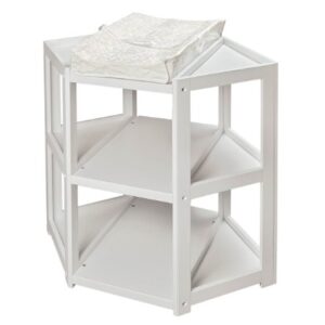 Diaper Corner Baby Changing Table with Contoured Pad