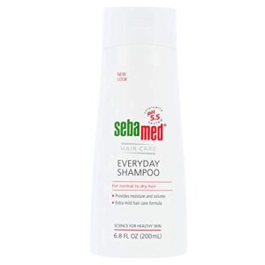 sebamed everyday shampoo for all hair types and sensitive scalp ph 5.5 for healthier looking hair 6.8 fluid ounces (200 milliliters)