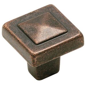 Amerock | Cabinet Knob | Rustic Bronze | 1-1/8 inch (29 mm) Length | Forgings | 1 Pack | Drawer Knob | Cabinet Hardware