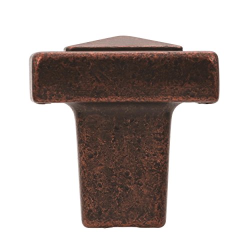 Amerock | Cabinet Knob | Rustic Bronze | 1-1/8 inch (29 mm) Length | Forgings | 1 Pack | Drawer Knob | Cabinet Hardware