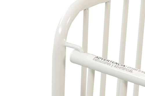 LA Baby Full Size Metal Holiday Crib, White