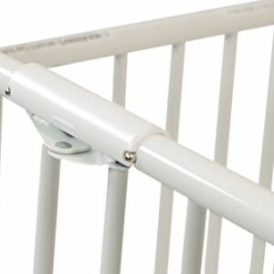 LA Baby Full Size Metal Holiday Crib, White