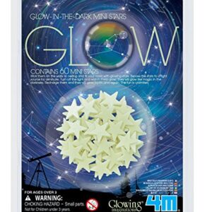 4M Glow-In-The-Dark Mini Stars Pack of 60 - Room Décor For Kids