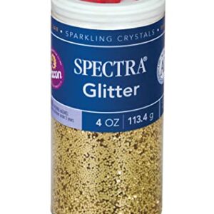 Spectra Arts & Crafts Glitter, Gold, 4 oz, 1 Jar