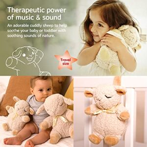 Cloud b Travel Soothing Sound Machine | Cuddly Stuffed Animal | 4 White Noise | Auto-Shutoff | Travel Sleep Sheep on the Go