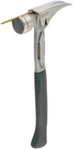 stiletto tbm14rmc tibone mini-14 oz. replaceable milled face hammer with a curved 16" titanium handle