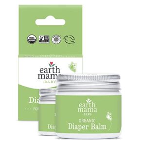 earth mama organic diaper balm multipurpose baby ointment | ewg verified, petroleum & fragrance free with calendula for sensitive skin, 2-fluid ounce (2-pack)