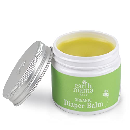 Earth Mama Organic Diaper Balm Multipurpose Baby Ointment | EWG Verified, Petroleum & Fragrance Free with Calendula for Sensitive Skin, 2-Fluid Ounce (2-Pack)