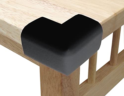 KidKusion 4-Piece Safety Corner Cushion, Black, Child Proofing Corner Guard, Made in USA, Child Safety, Home Furniture Safety Bumper, Baby Proof Table Protector, 4 Count (Pack of 1)