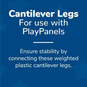 Children's Factory - CF900-903 Replacement Cantilever Support Legs, Plastic Support Feet Compatible with PlayPanel Room Diveiders (PlayPanels Sold Separately), Blue