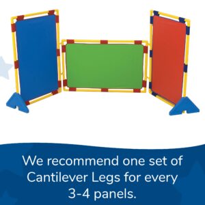 Children's Factory - CF900-903 Replacement Cantilever Support Legs, Plastic Support Feet Compatible with PlayPanel Room Diveiders (PlayPanels Sold Separately), Blue