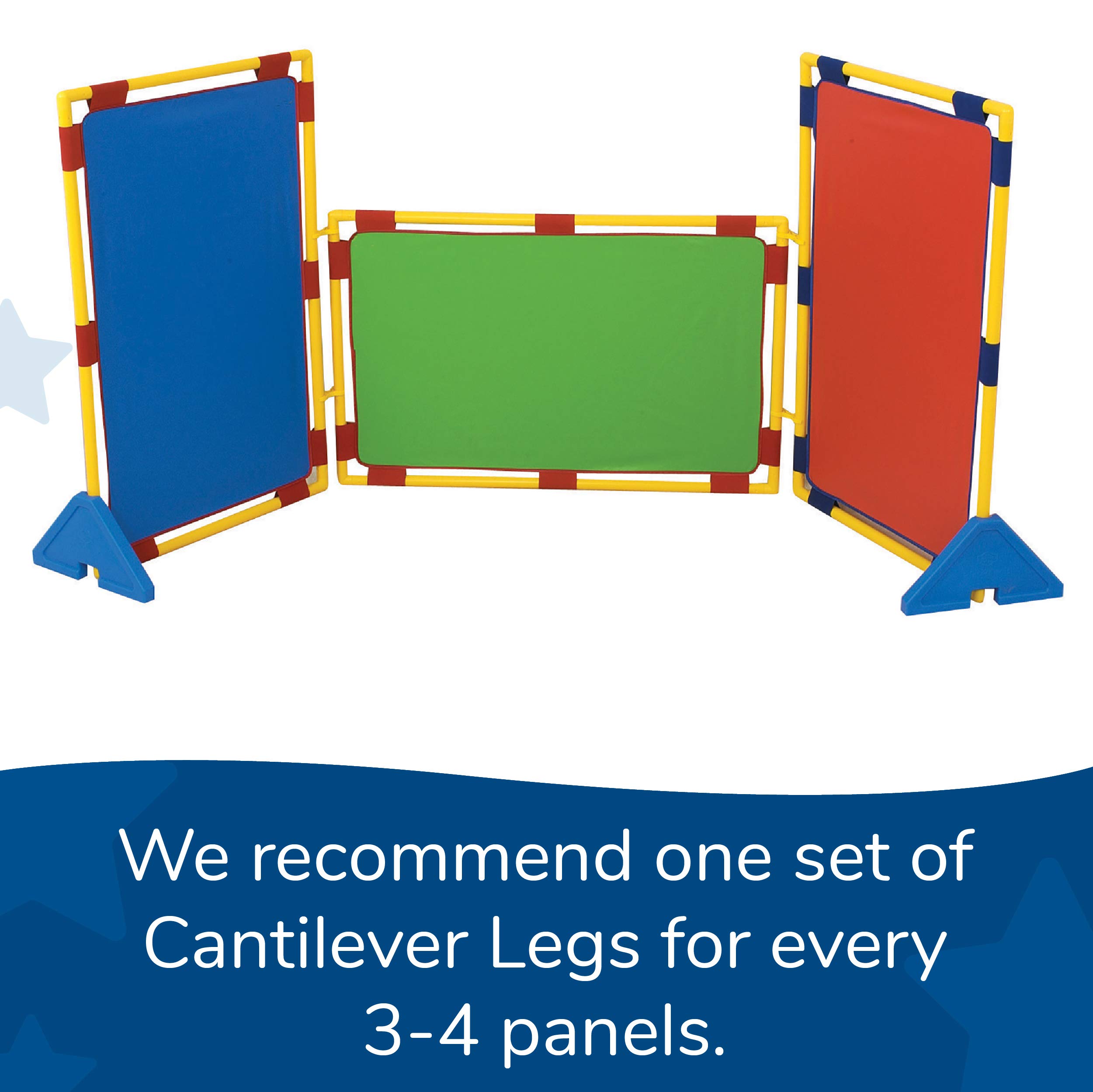 Children's Factory - CF900-903 Replacement Cantilever Support Legs, Plastic Support Feet Compatible with PlayPanel Room Diveiders (PlayPanels Sold Separately), Blue