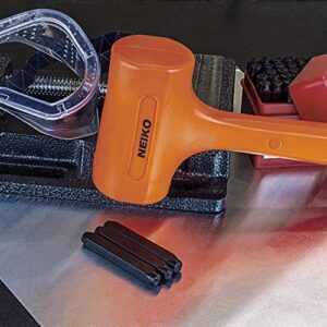 NEIKO 02847A 2 LB Dead Blow Hammer, Neon Orange | Unibody Molded | Checkered Grip | Spark and Rebound Resistant